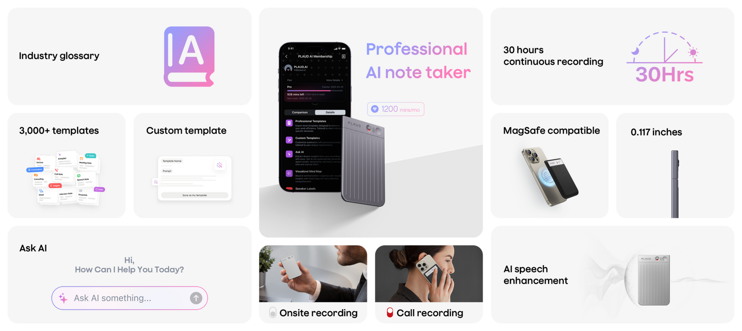 Plaud Note & AI Annual Pro Plan - Products | Plaud US
